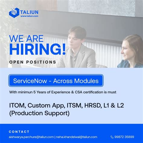 Aishwarya Parchure On Linkedin Servicenowjobs Itom Customapps Itsm Hrsd L1support L2support