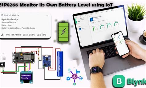 ESP Monitor Its Own Battery Level Using IoT