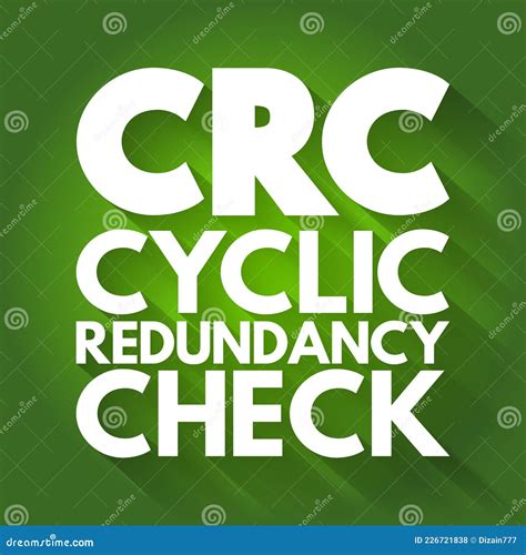 crc cyclic redundancy check acronym technology concept background