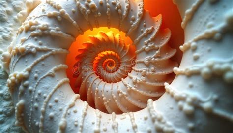 Nautilus Shell Spiral Design Abstract Biomimicry Pattern Illustrates Nature Inspired
