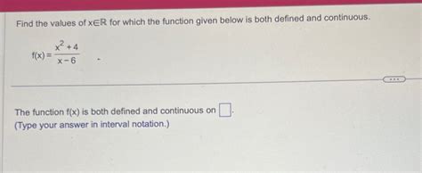 Solved Find The Values Of XinR For Which The Function Given Chegg Com