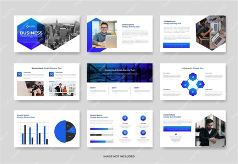 Креативный дизайн шаблона слайда презентации Powerpoint для бизнеса Премиум вектор