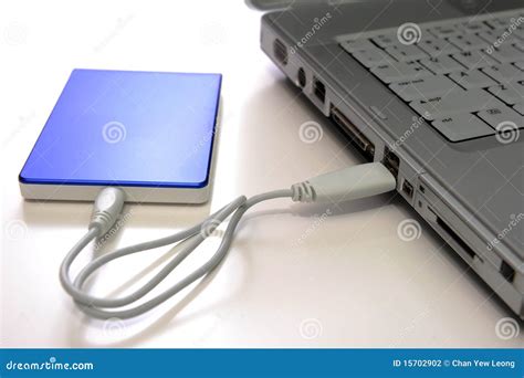 External Hard Disk Connect To Laptop Stock Photography Image