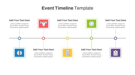 Modern Color Coded Layout Blank Timeline Template Powerpoint Slidekit