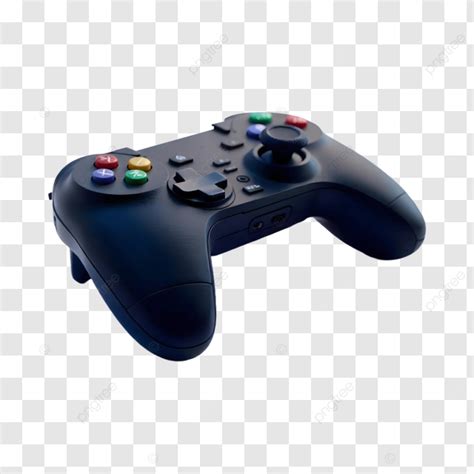 A Modern Sleek Black Joystick With Colorful Buttons Joystick Joystick Gamer Game Png