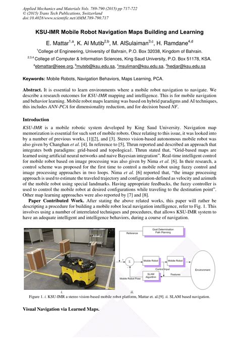 pdf ksu imr mobile robot navigation maps building and learning