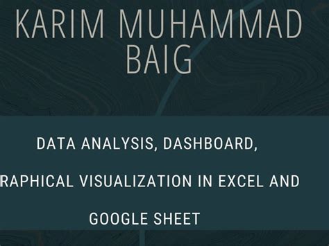 Data Analysis Dashboard Graphical Visualization In Excel And Google Sheet Upwork