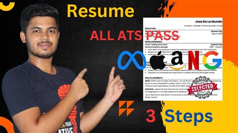 Build Your Super Strong Resume For Maang In 3 Steps Crack All Ats🔥🔥 Youtube