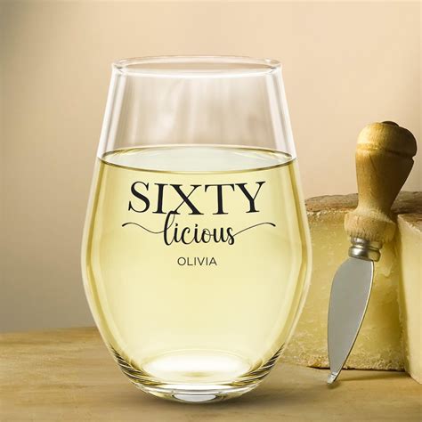 Custom Wine Glass 60th Birthday T Custom Birthday Mom T Happy