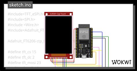 LCD TOUCH DISPLAY Wokwi ESP32 STM32 Arduino Simulator
