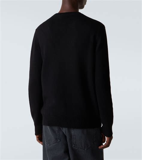 Logo Cashmere Sweater In Black Prada Mytheresa