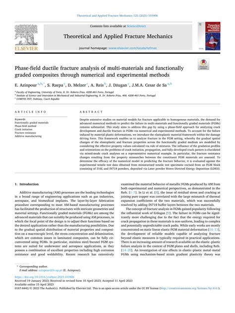 Pdf Phase Field Ductile Fracture Analysis Of Multi Materials And