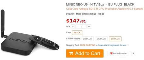 MINIX NEO U H Con SoC Amlogic S H Octa Core Ya A La Venta