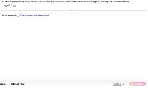 Solved F X X On The Average Value Is Type An Integer Chegg Com