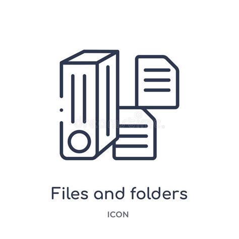Linear Files And Folders Icon From Electrian Connections Outline Collection Thin Line Files And