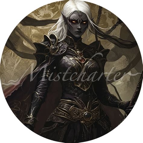 Drow Priestess Of Lolth Game Tokens For Vtt And Ttrpg Mistcharter Maps