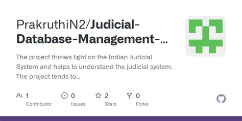 Github Prakruthin2judicial Database Management System The Project Throws Light On The Indian