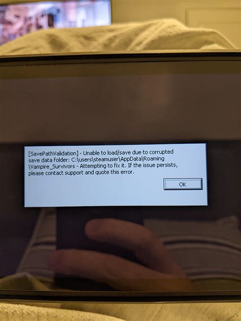 game save error on steam deck r vampiresurvivors