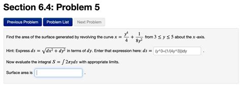 solved section 6 4 problem 5 previous problem problem list