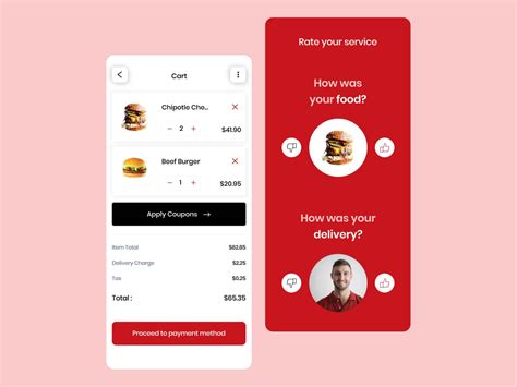 Free Burger App Template FIG