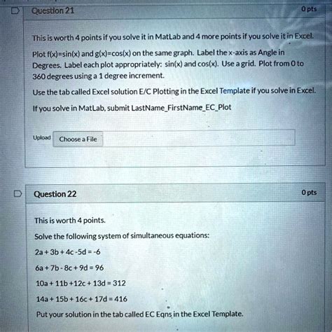 Question Pts This Is Worth Points If You Solve It In MatLab And More Points If You
