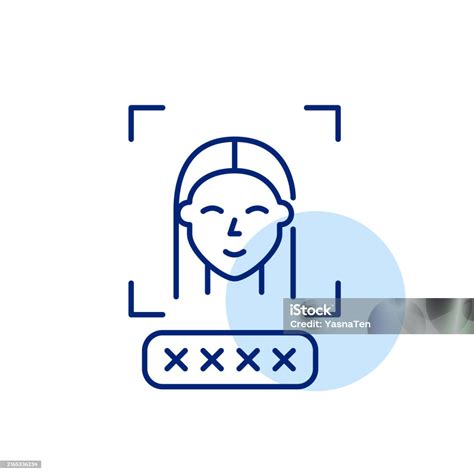 Woman User Face And Password Box With Asterisks Two Step Verification Biometric Data Pixel