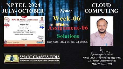 nptel cloud computing quiz week 6 assignment 6 answers keys 2024 july
