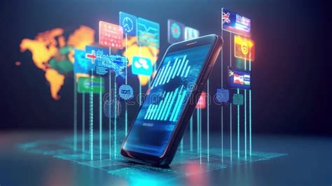 Innovative Smartphone Hologram Shows Data Visualizations And Global