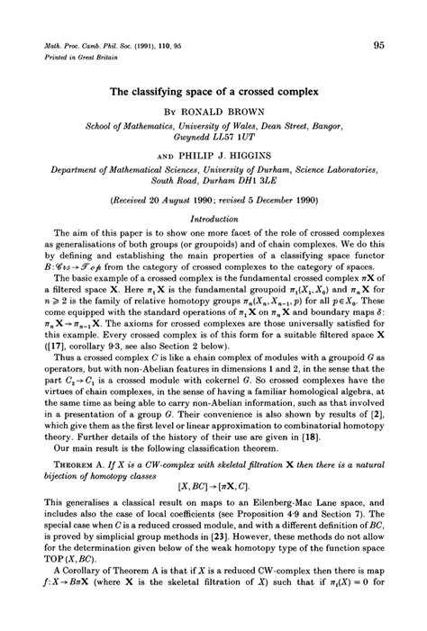 Pdf The Classifying Space Of A Crossed Complex