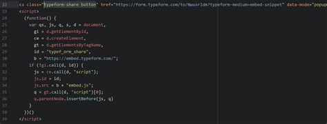 Can You Change The Class Typeform Share Button When You Embed The Form In Your HTML Community
