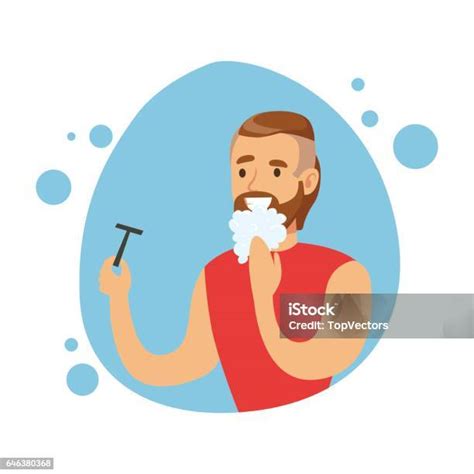 남자 면도 수염 그들의 일상적인 위생 절차 시리즈를 하 고 목욕탕에 있는 사람들의 일부 귀여운에 대한 스톡 벡터 아트 및 기타 이미지 귀여운 독일 벡터 Istock