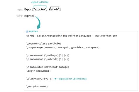 Generate Tex With The Wolfram Language—wolfram Language Documentation