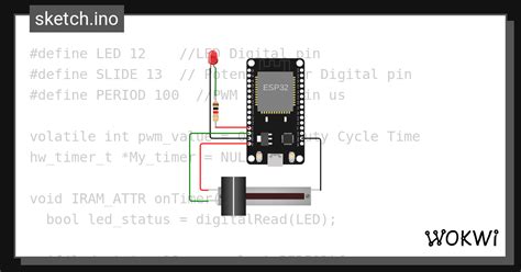 Lecture Potentiometer Wokwi ESP STM Arduino Simulator
