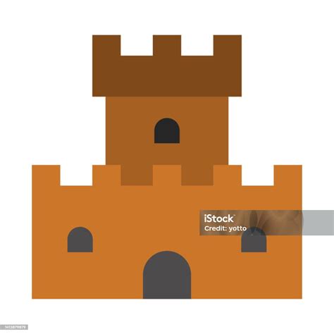 Western Fort Isolated Vector Illustration Stock Illustration Download
