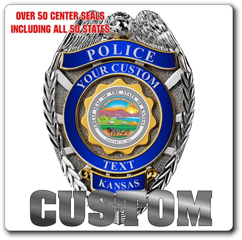Custom Police Law Enforcement Badge Decal Sticker Policedecal17