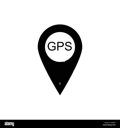 Map Pointer Icon GPS Location Symbol Flat Design Black On White Background Vektor