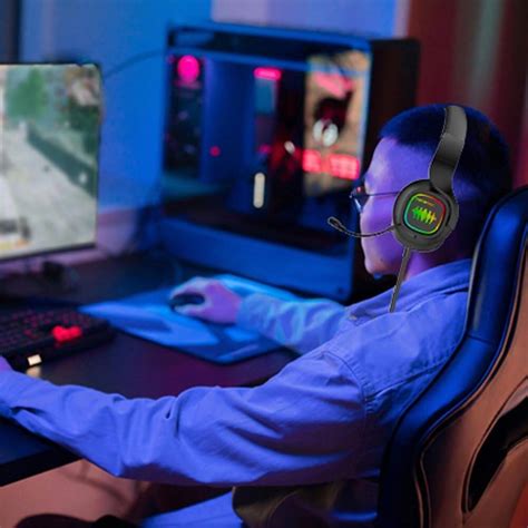 Porodo Gaming Rgb Headphone With Detachable Microphone Rgb Lighting For