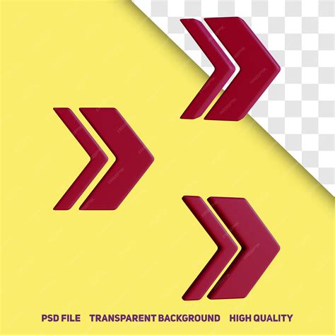 Premium Psd 3d Render Minimalist 3d Red Arrow Premium Psd Icon