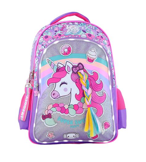 Unicorn Mane Backpack With Wheels Plush World