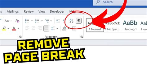 How To Remove Page Break On Microsoft Word YouTube