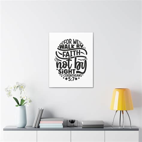 Trinx 2 Corinthians 57 Walk By Faith Bible Verse Canvas Christian Wall