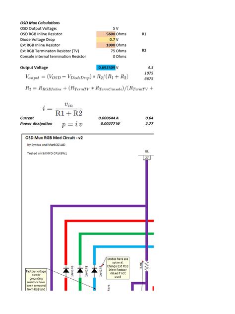 Osd Mux Rgb Calculator Pdf Resistor Voltage