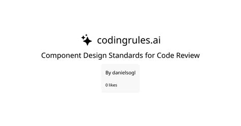 component design standards for code review coding rules codingrules ai