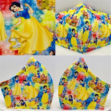 Beautiful Princess Snow White Face Mask Face Cover Custom Etsy