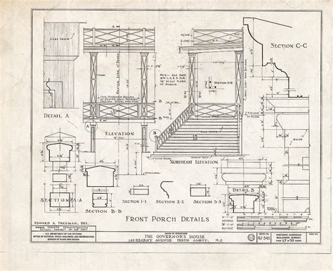 Front Porch Blueprints Reynolds House Plan House Plan Zone