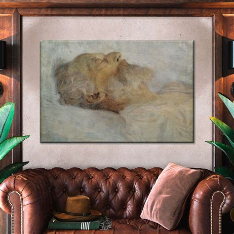 Old Man On His Deathbed Wall Art By Gustav Klimt Elephant Stock