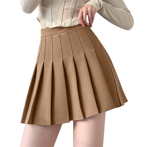 Lokdsa Clearance Skorts For Woman Womens Girls Solid Pleated Skirt Basic Skirt Aline Design