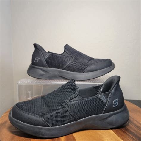 S Sport By Skechers Mens Presley Step Ins Shoes Sneakers Black Knit