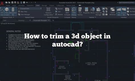How To Trim A D Object In Autocad