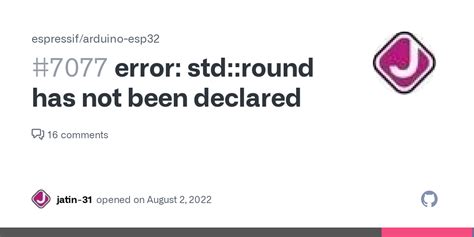 Error Std Round Has Not Been Declared Issue Espressif Arduino Esp GitHub